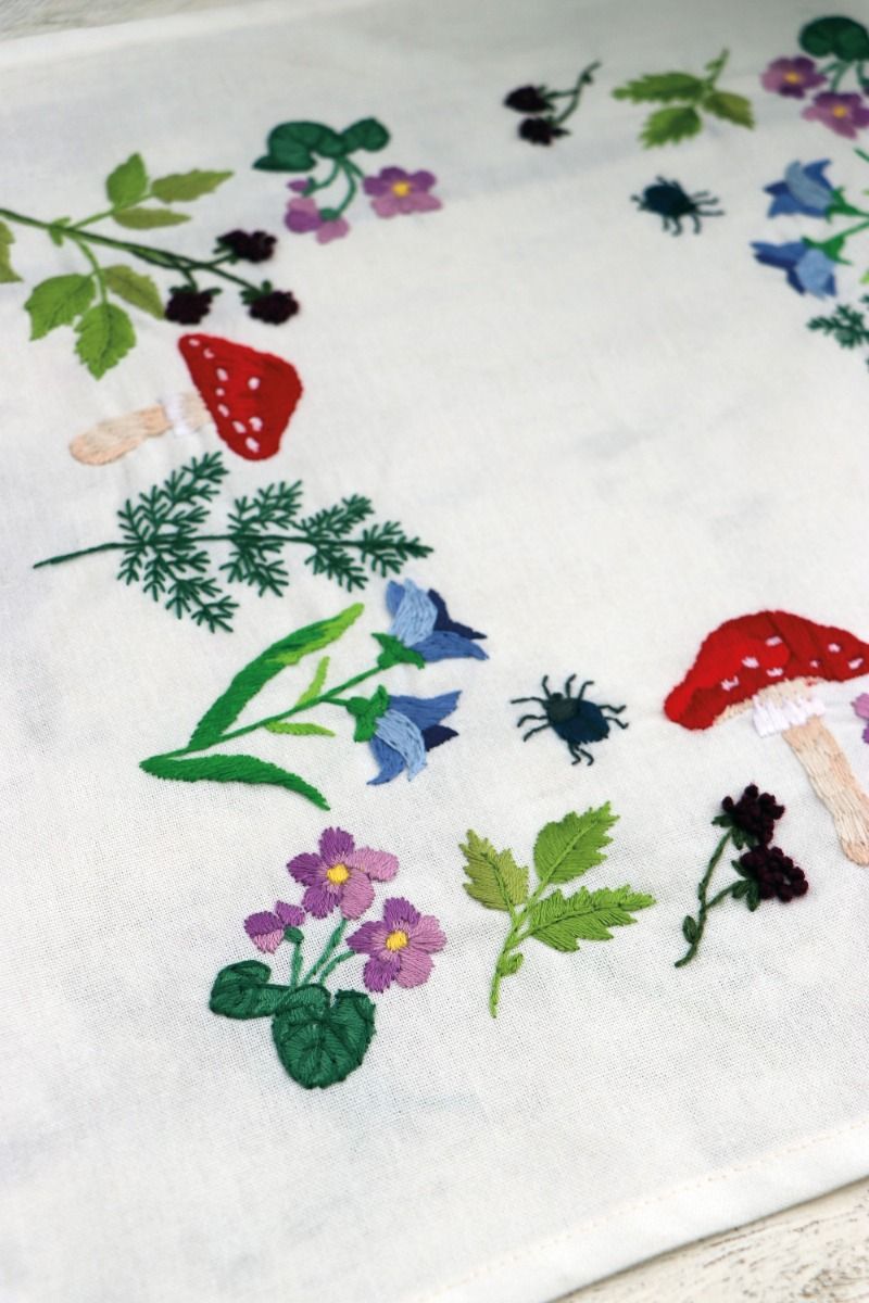 Trimits Toadstools Table Runner Embroidery Kit | Hobbies