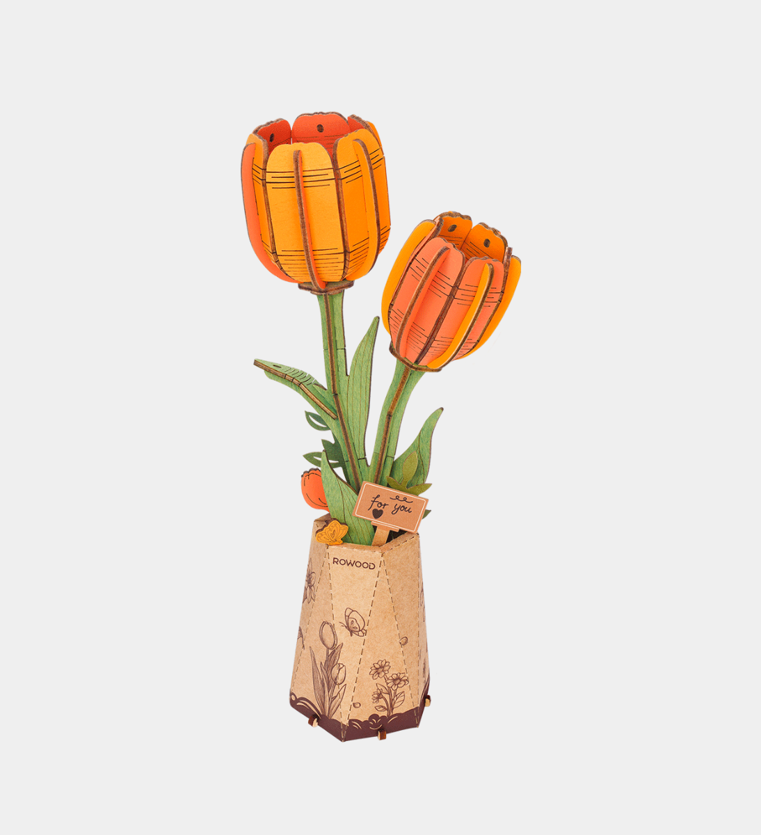 Rowood Orange Tulip Wooden Model Kit | Hobbies
