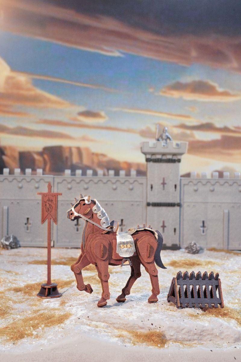 Rowood Warrior Horse Wooden Model Kit | Hobbies