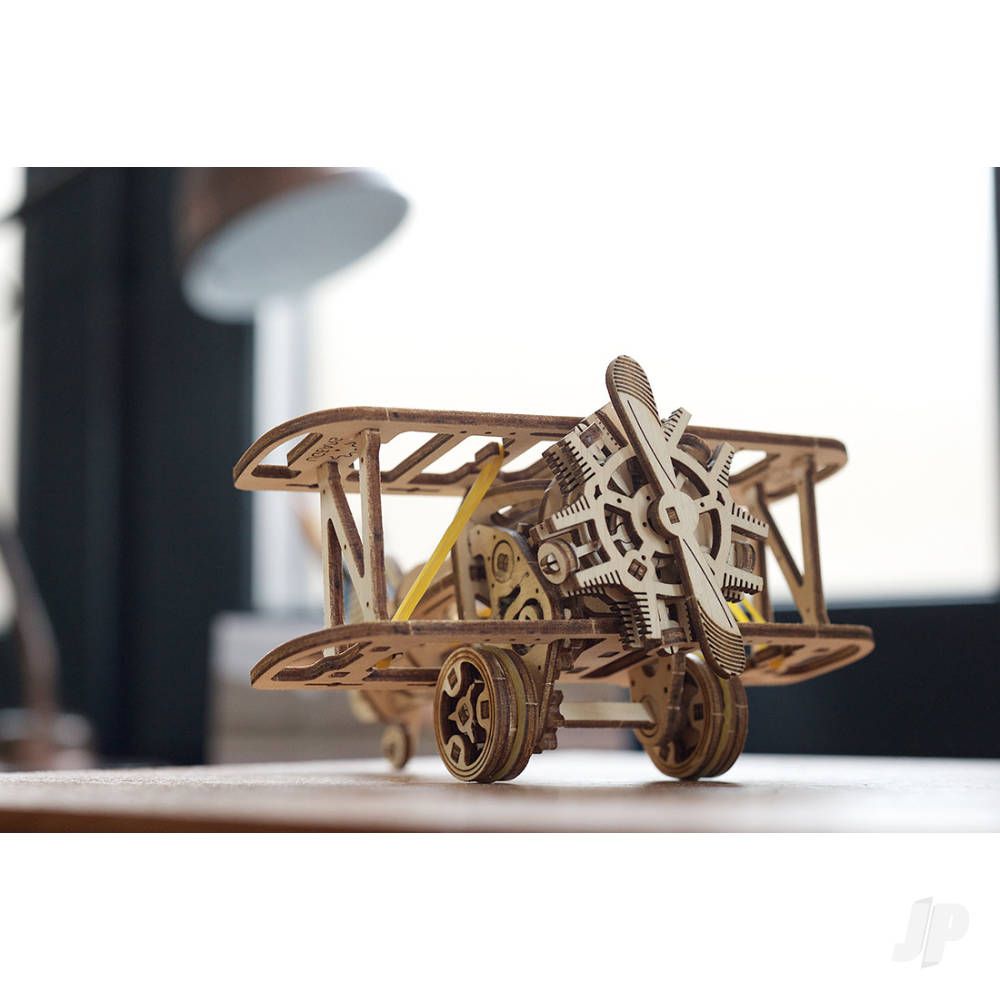 UGears Mini Biplane Wooden Model Kit | Hobbies
