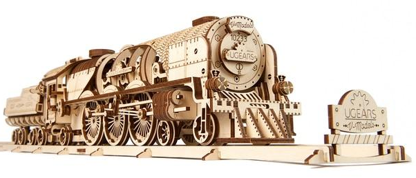 UGears V-Express Steam Train Wooden Kit 70058 | UGears Collection | Hobbies