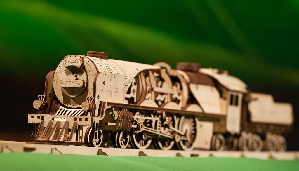 UGears V-Express Steam Train Wooden Kit 70058 | UGears Collection | Hobbies