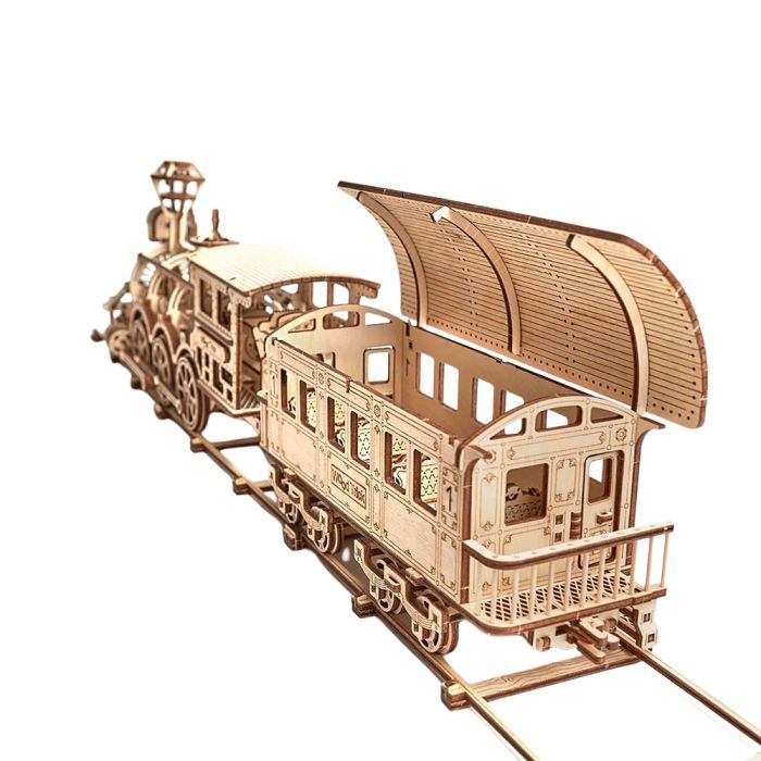 Wood Trick Locomotive R17 Wooden Model Kit | Hobbies
