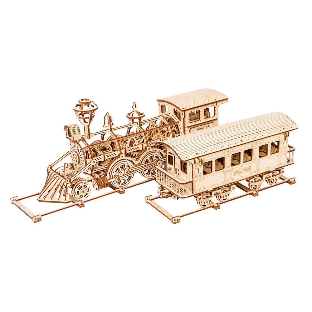 Wood Trick Locomotive R17 Wooden Model Kit | Hobbies