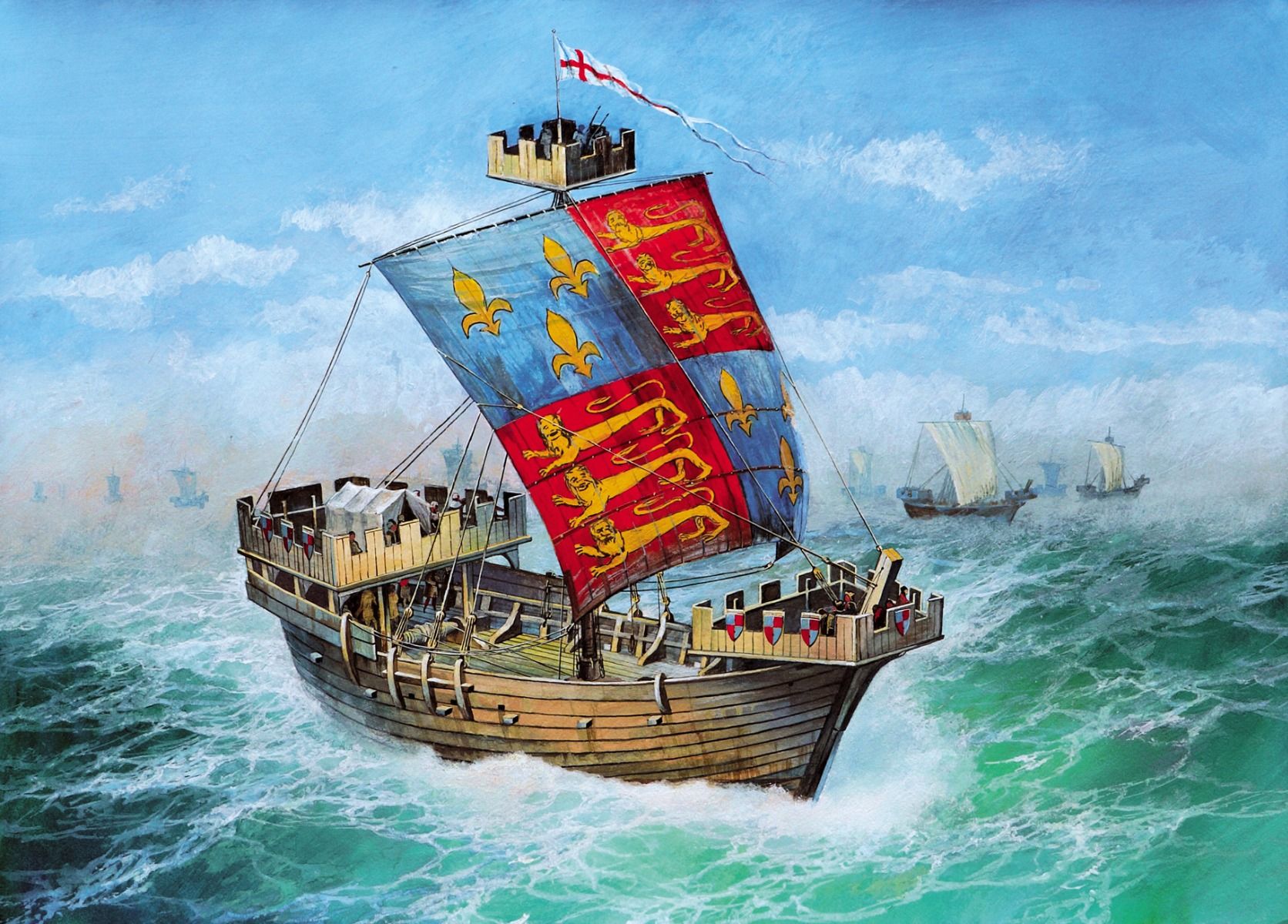 Zvezda 1/72 Scale English Medieval Ship Thomas Model Kit | Hobbies