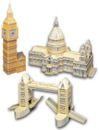 Match Craft Big Ben, Tower Bridge, St Paul's Cathedral | Matchstick ...