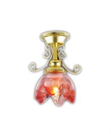 Lily Ceiling Light Red Shade | Hobbies