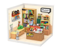 Rolife Fascinating Book Store Plastic DIY Miniature Dollhouse Kit | Hobbies