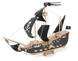 Quay Pirate Ship Wooden Model Kit | Hobbies