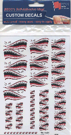 Becc Shark Teeth Custom Decals | Hobbies