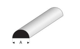 Super Styrene Half Round Rod | Albion Alloys | Hobbies