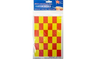 Red & Yellow Reflective Battenburg Decals | Hobbies